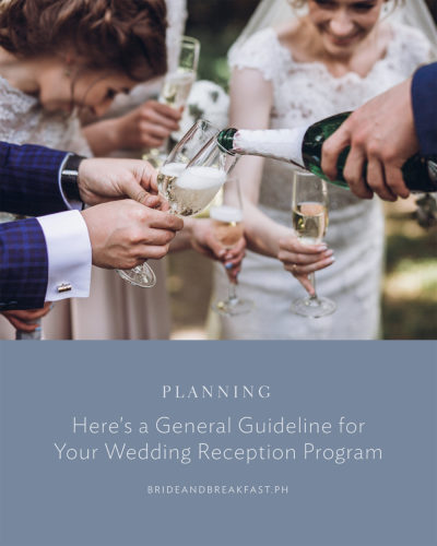 Wedding Reception Program Flow | Philippines Wedding Blog