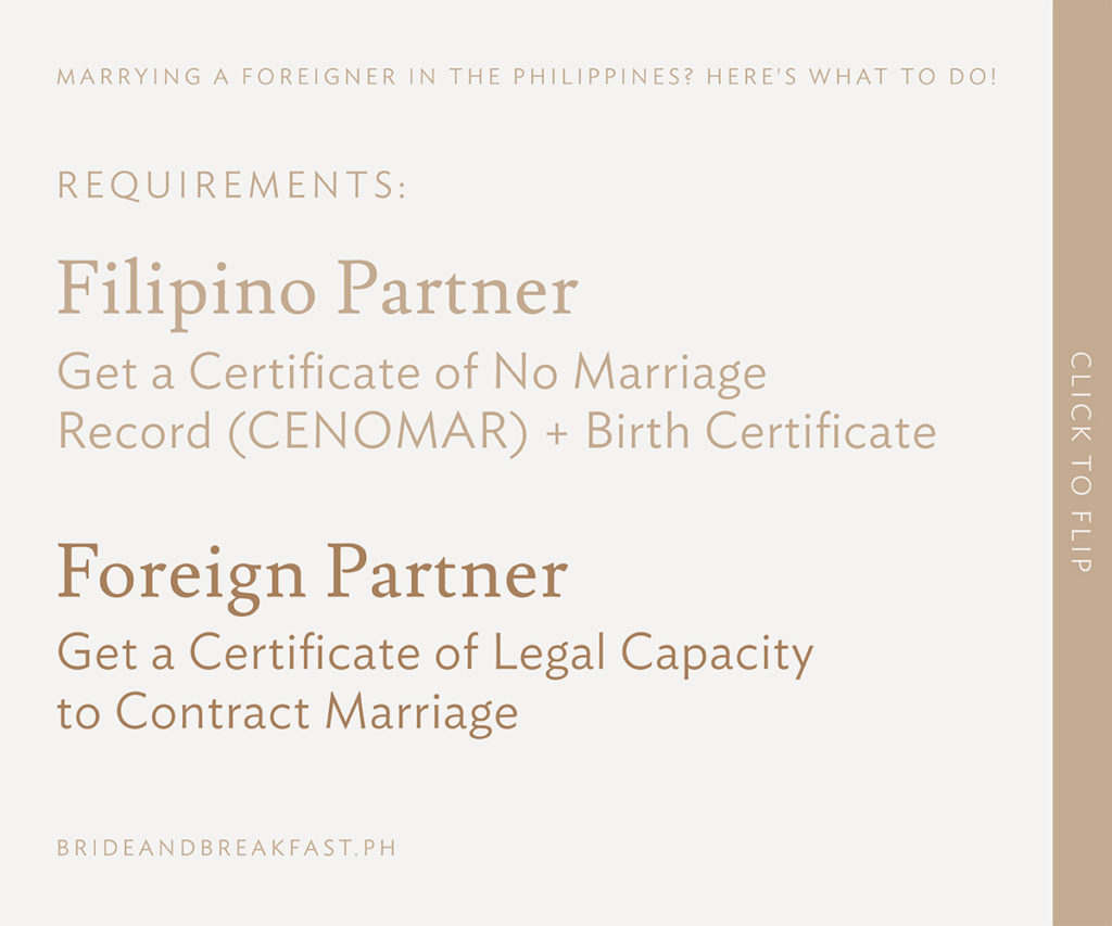 Requirements to marry a foreigner | Philippines Wedding Blog