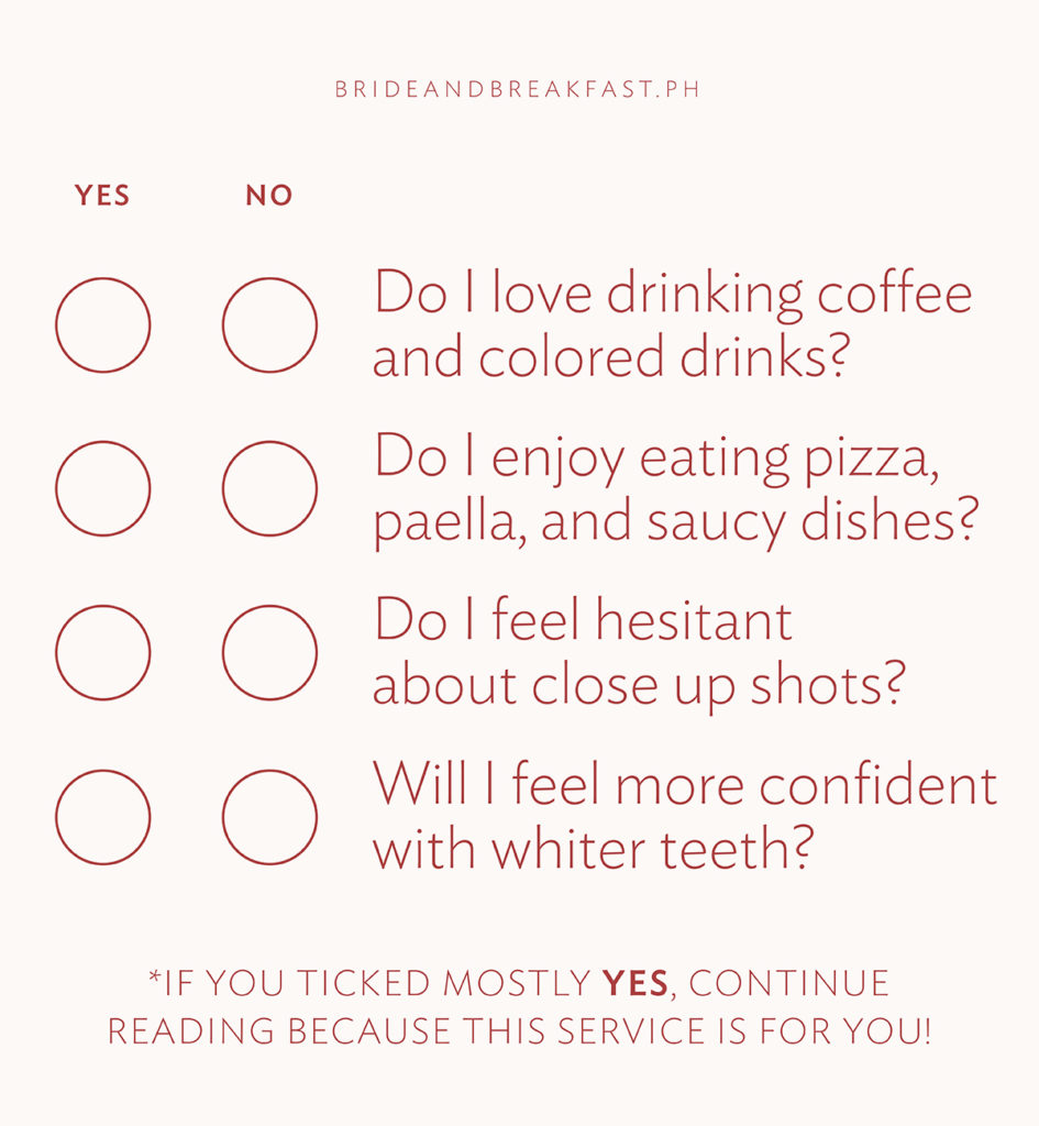 The Smile Bar Teeth Whitening Manila | Philippines Wedding Blog