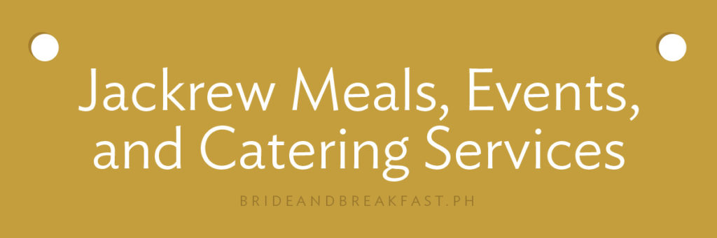 Crew Meal Catalogue 2021 | Philippines Wedding Blog