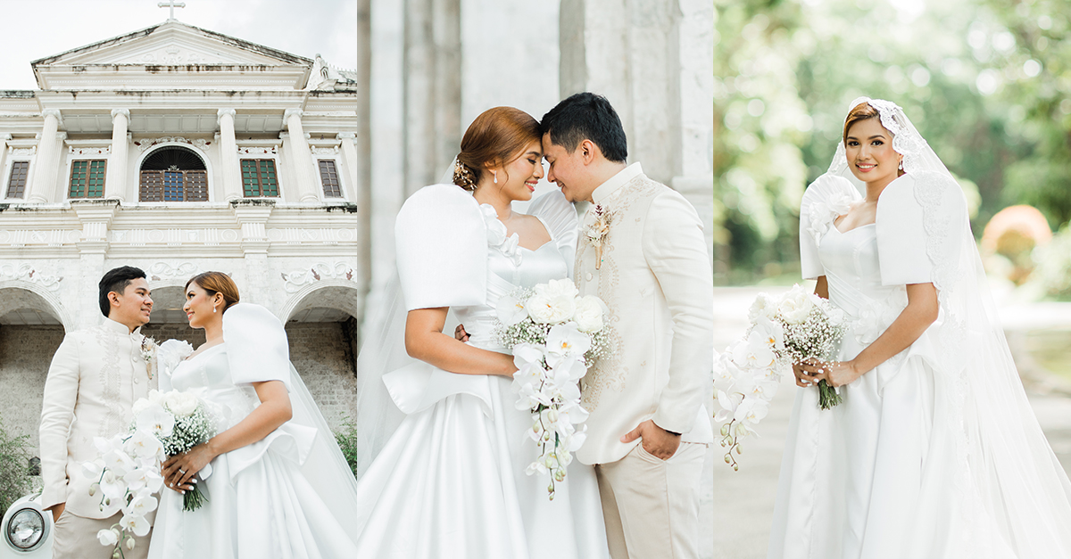 Modern Terno with Mantilla Veil | Philippines Wedding Blog