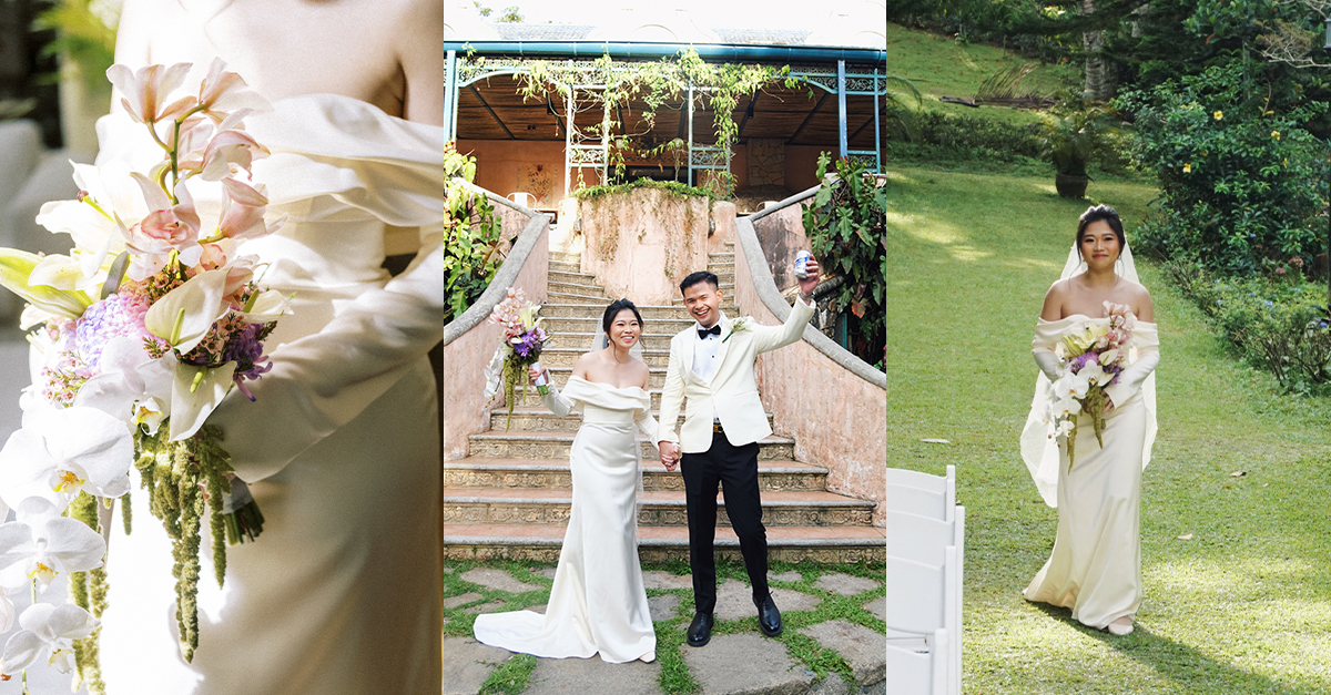 Draped Off Shoulder Wedding Dress | Philippines Wedding Blog