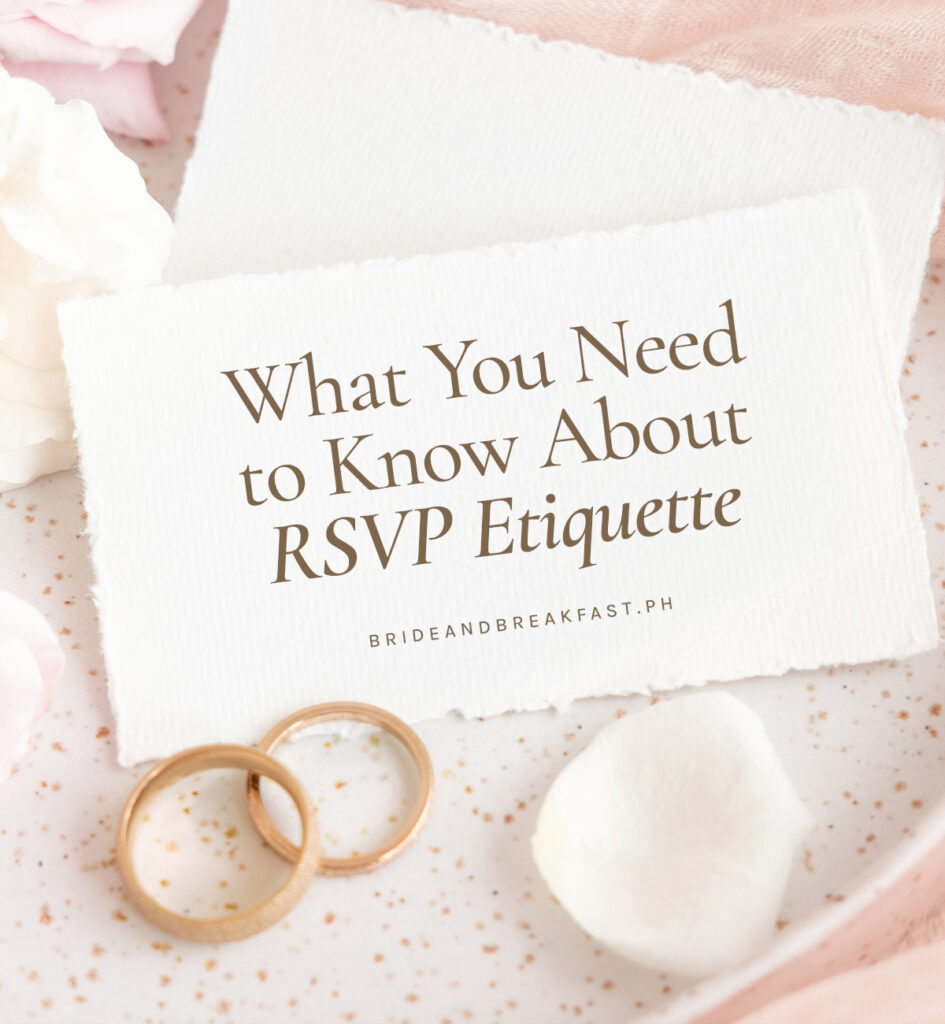 Wedding RSVP Etiquette | Philippines Wedding Blog